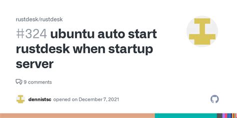 Ubuntu Auto Start Rustdesk When Startup Server Issue Rustdesk Rustdesk Github