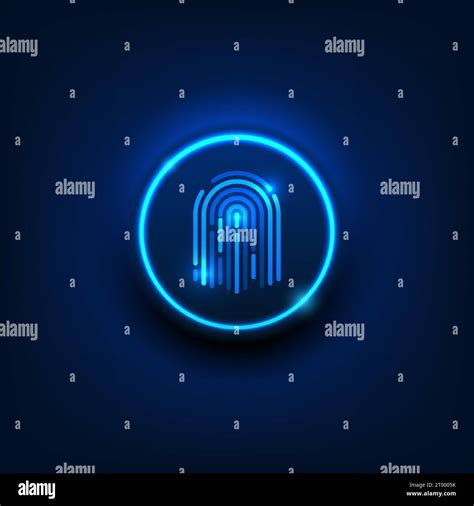 Fingerprint Scanner Button Technology Background Used In Identity Verification To Access