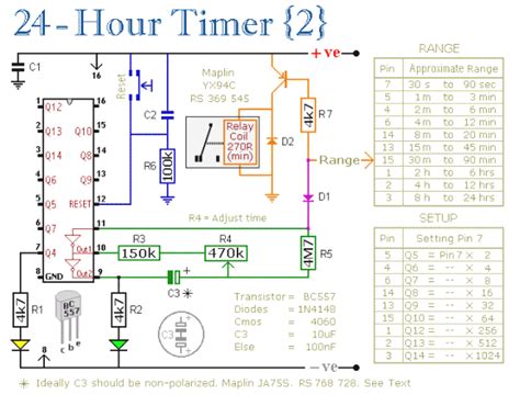 24 Hour Timer Circuit Timing Timer Electronic Tutorial Circuits