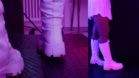White Snow Boots Cock Crush In Povs Cbt Bootjob Trample Trampling