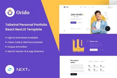 Orido Tailwind Css Personal Portfolio React Next