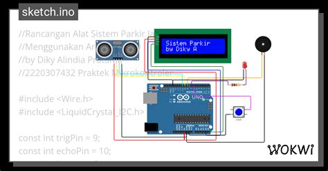 Sistem Parkir Aman Wokwi Esp32 Stm32 Arduino Simulator