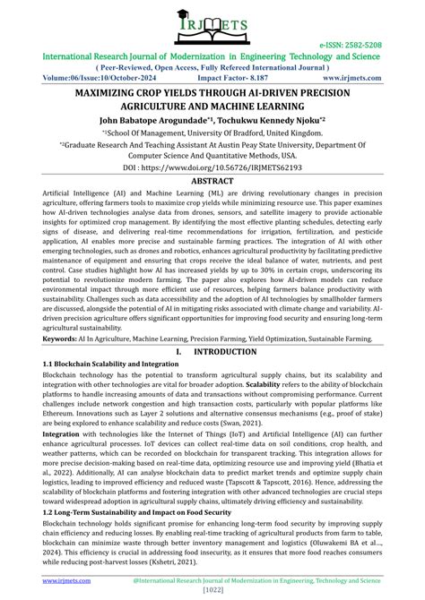 pdf maximizing crop yields through ai driven precision agriculture