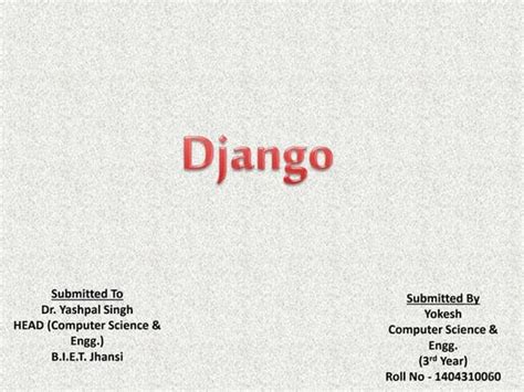 Django Ppt Pptx