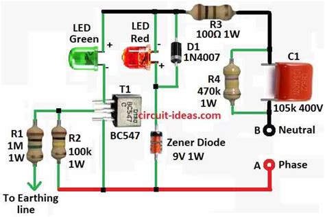 Simple Earth Fault Indicator Circuit Circuit Ideas For You