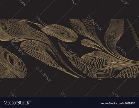 Hand Drawn Wave Element With Japanese Pattern Vector Image