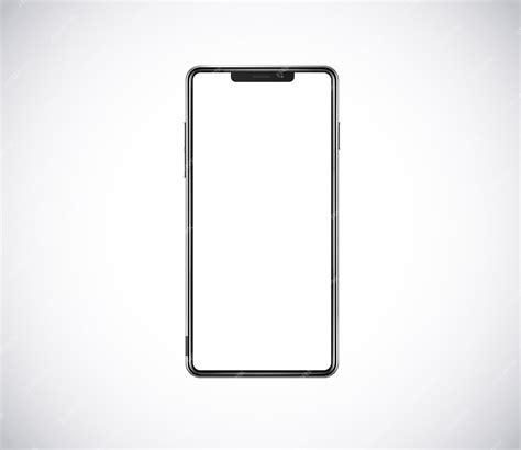 Premium Vector New Front Smartphone Phone Prototype Isolated Mobile