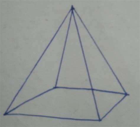 Draw Square Pyramid And Write Its Vertices Edges And Faces