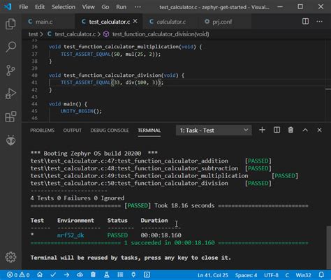 zephyr and nordic nrf52 dk debugging unit testing project analysis