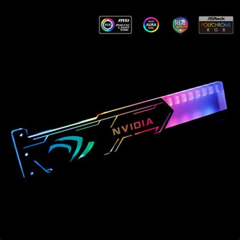 Yingke ฉาก Gpu Rgb 5v 3pin การ์ดจอ Argb รองรับฐานรอง Vga ซิงค์ Nvidia Rog Mobo Aura ซิงค์น้ำ