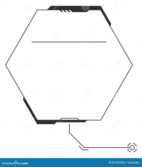 Quote Textbox In Futuristic Style Black Line Frame Stock Illustration Illustration Of Cool