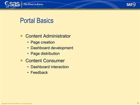 Creating Dashboards With The Sas Information Delivery Portal Ppt Web Design And Html Internet