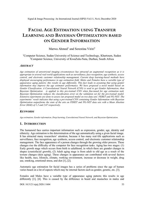 Facial Age Estimation Using Transfer Learning And Bayesian Optimization