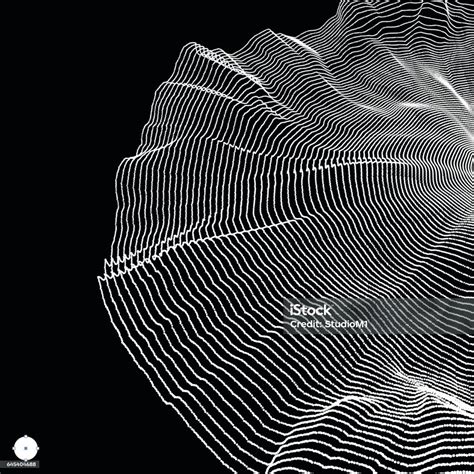 동적 파티클이 있는 배열입니다 3d 기술 스타일 0명에 대한 스톡 벡터 아트 및 기타 이미지 0명 3차원 형태 검은색