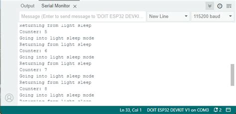 esp32 mode de sommeil léger et sources de réveil arduino ide