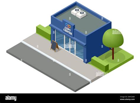 Isometric Printing Services Printing House Industry Print Copy Scan Fax For Office