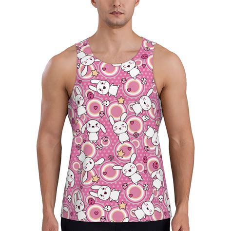 Salouo Cute Rabbit For Mens Tank Topssleeveless Muscle Shirts For Men