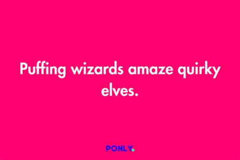 20 Fun And Perfect Pangrams