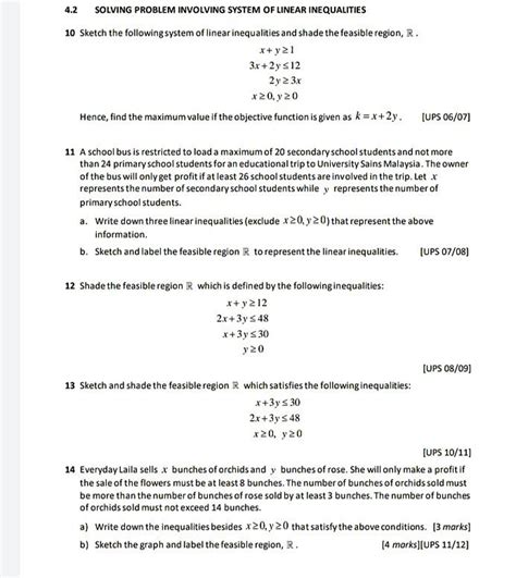 Solved 4 2 SOLVING PROBLEM INVOLVING SYSTEM OF LINEAR Chegg Com