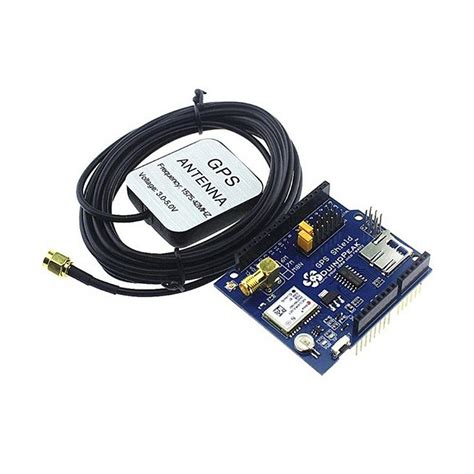 Shield Gps Com Slot Microsd Para Arduino Antena Eletrogate 12 Anos