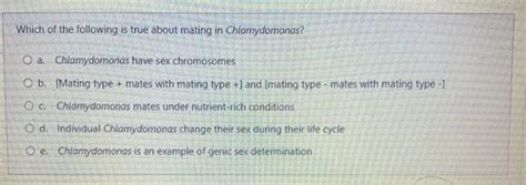 solved which of the following is true about mating in