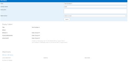 a workaround for missing buttons on an action worklist item form