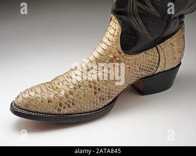 Cowboy Boot Made From The Skin Of A Pangolin Or Scaly Anteater