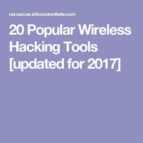 20 Popular Wireless Hacking Tools Updated For 2017 Wireless Hacks Popular
