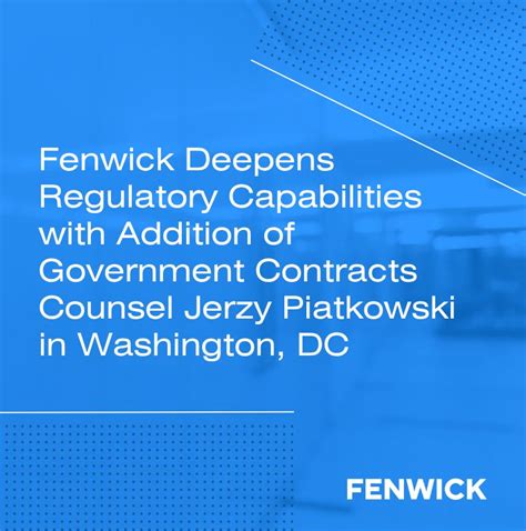 I Am Thrilled To Share That I Have Joined Fenwick In Its Regulatory