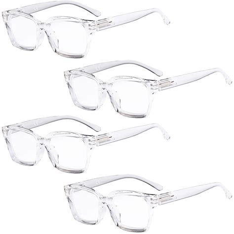 4 Pack Ladies Thicker Frame Stylish Reading Glasses Women