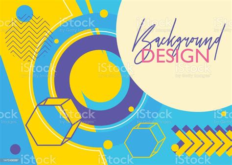 빈티지 그래픽 모양 템플릿입니다 최소한의 기하학적 포스터 배너 디자인 추상 기하학적 복고풍 요소 테마 커버 가리기에 대한 스톡 벡터 아트 및 기타 이미지 Istock