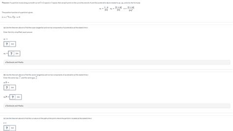 solved theorem if a particle moves along a smooth curve c