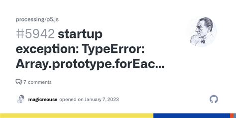Startup Exception Typeerror Arrayprototypeforeach Called On Null Or
