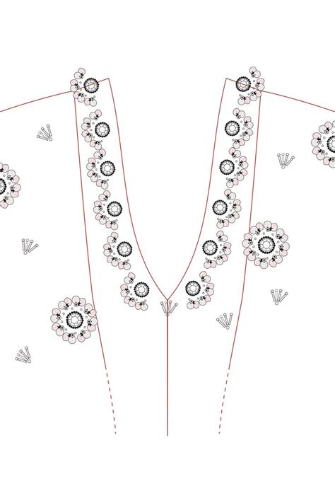 66 8 Floral Bead Embroidery Tutorial For V Neck In 2024 Bead