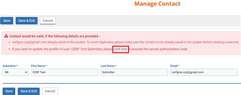 Contact Management Grant Management System GMS Support Help Portal