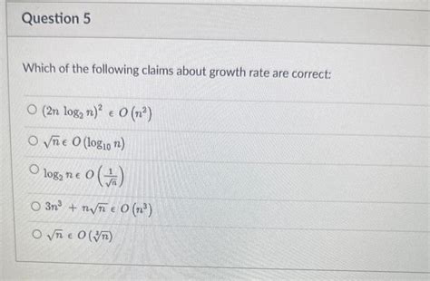 Solved Consider The Function T N N N T N O G N Chegg Com