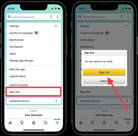 How To Log Out Of The Amazon App On IPhone Tab TV