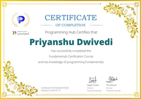 Priyanshu Dwivedi On Linkedin Has Successfully Completed The