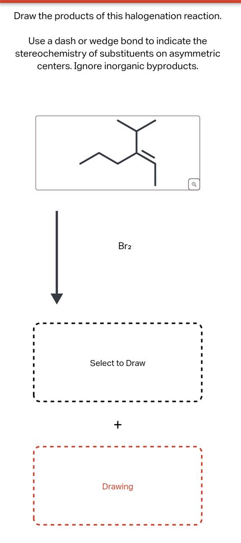 Solved Draw The Products Of This Halogenation Reaction Use A