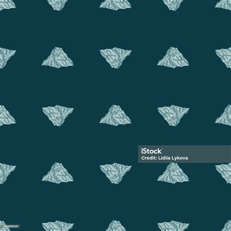 산 봉우리에는 이음새가 없는 무늬가 새겨져 있습니다 손으로 그린 스타일의 빈티지 배경 바위 풍경 Central London에 대한 스톡 벡터 아트 및 기타 이미지 Istock