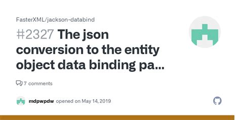 The Json Conversion To The Entity Object Data Binding Part Is