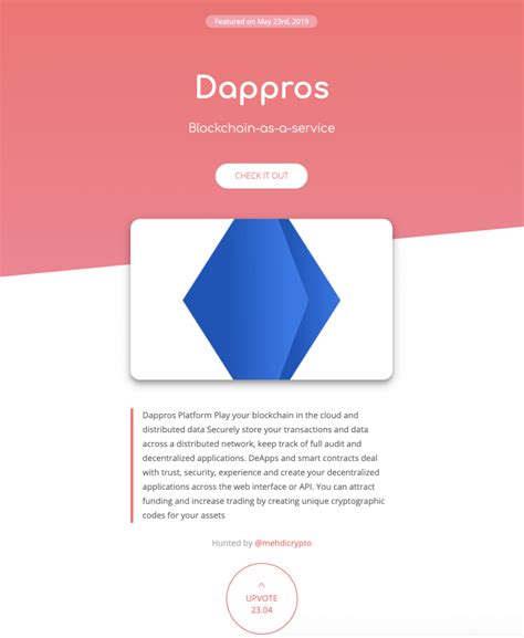 Blockchain As A Service Platform Beta Release Dappros