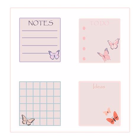 Premium Vector Cute Memo Notepad Paper
