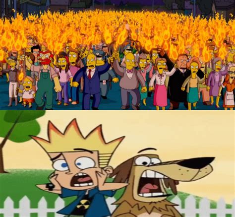 Angry Springfield Mob Wants Johnny Test By Blonicforever2022 On Deviantart