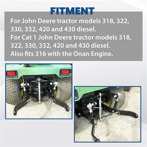 3 Point Hitch Kit Cat 1 Fits John Deere 316 318 322 330 332 420 430 Ebay
