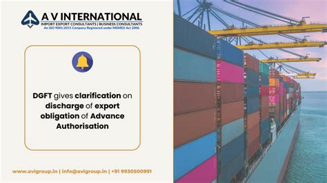 Dgft Gives Clarification On Discharge Of Eo Of Advance Authorisation