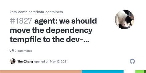 Agent We Should Move The Dependency Tempfile To The Dev Dependencies
