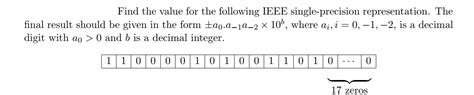 Solved Find The Value For The Following IEEE Chegg Com