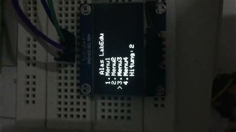 Posisi Kursor Menu Pada Layar Oled Arduino Youtube