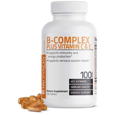 Vitamin B Complex With Vitamins C And E 100 Tablets Vitamins